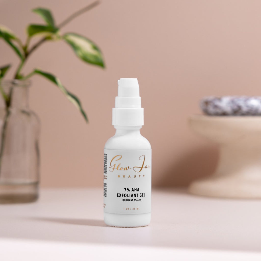 Glow Jar Beauty 7% AHA Exfoliant Gel | Natural Facial Exfoliant – The ...