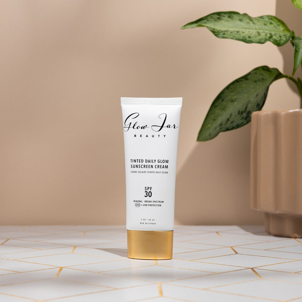 Glow Jar Beauty Tinted Daily Glow Sunscreen Cream | Mineral SPF – The ...