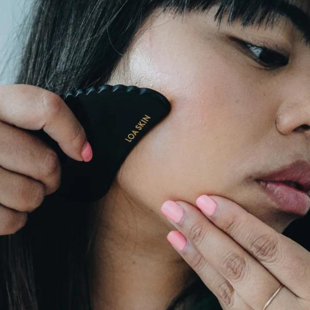 LOA Skin Antigravity Gua Sha | Obsidian Facial Gua Sha Tool – The Green ...