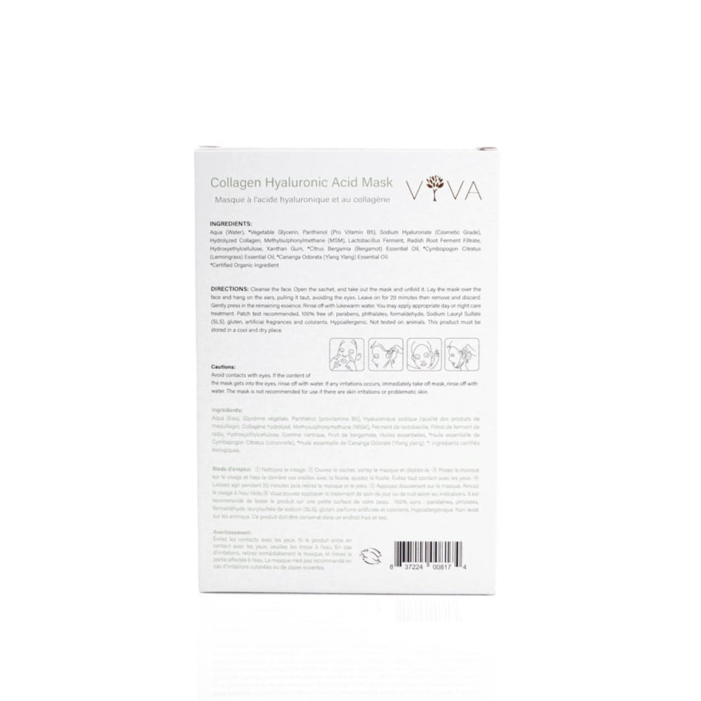 Viva Collagen Hyaluronic Acid Sheet Mask | Hydrating Face Mask – The ...